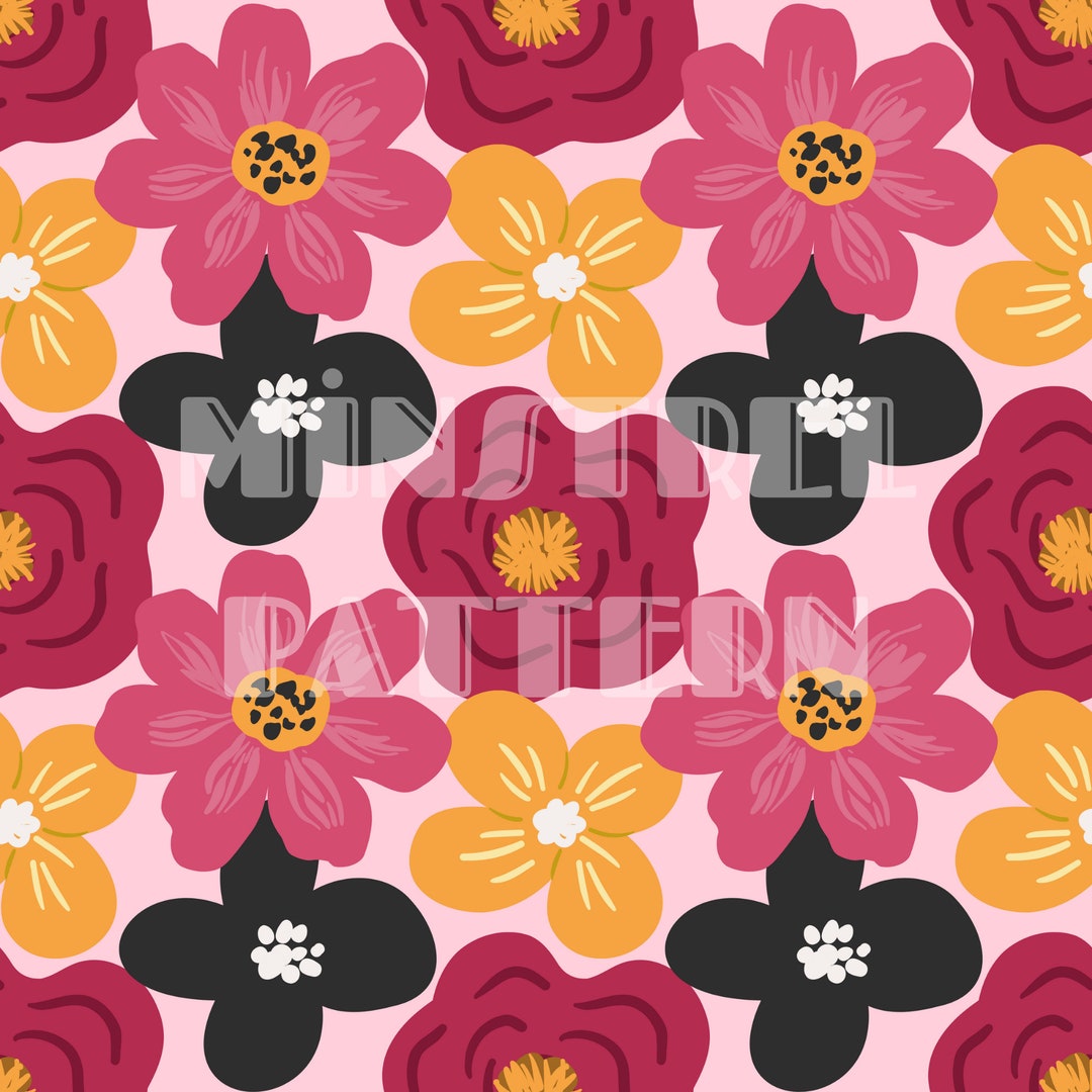 Retro Daisy Seamless Pattern Files for Fabric Printing Sublimation ...