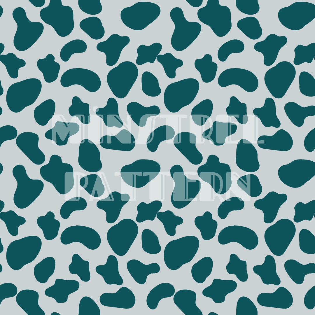 Blue Cow Print Seamless Pattern, Animal Print Seamless Files, Boy Cow ...