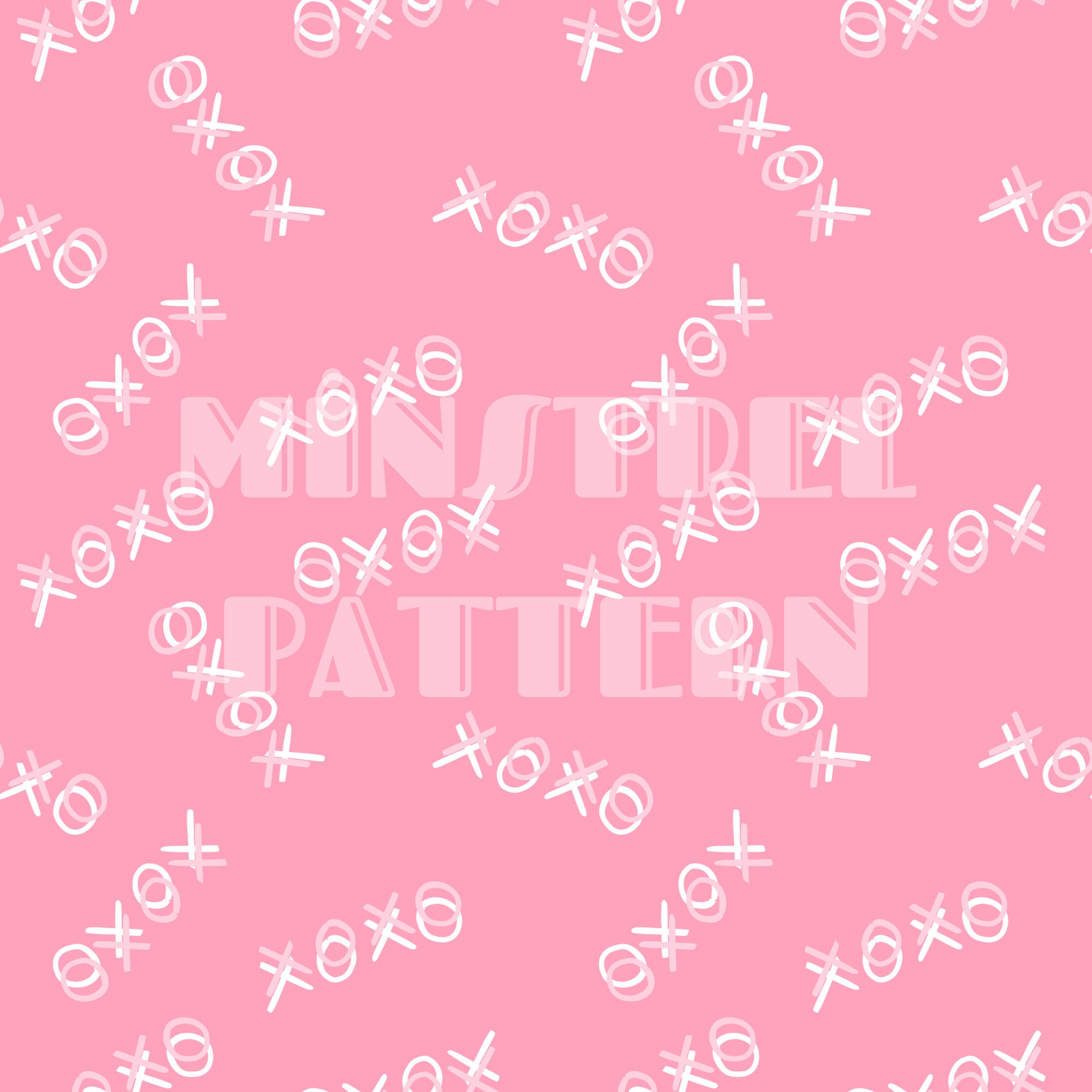 Pink XOXO Seamless Pattern Files for Valentines Day Pink Fabric ...