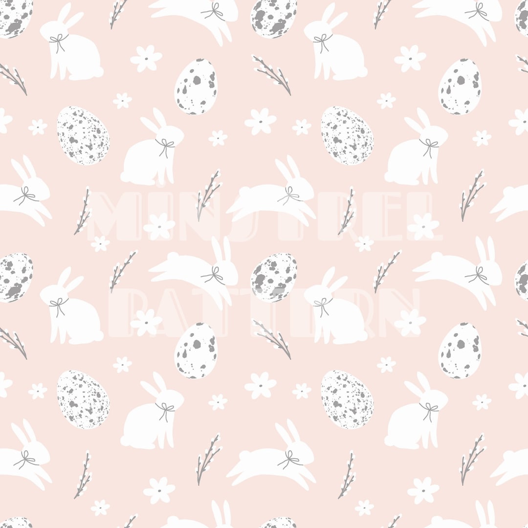 Neutral Easter Seamless Pattern File, Spring Easter Fabric Printing ...