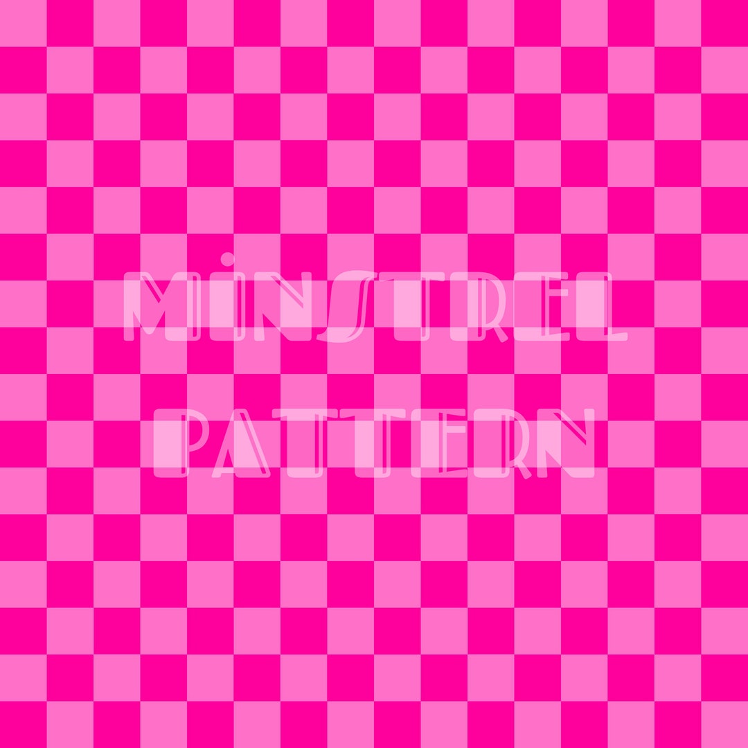 Swim Safe Hot Pink Checkered Seamless Pattern File, Girly Fabric ...