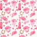 Pink Howdy Happy Face Seamless Pattern Files for Girls Fabric Printing ...