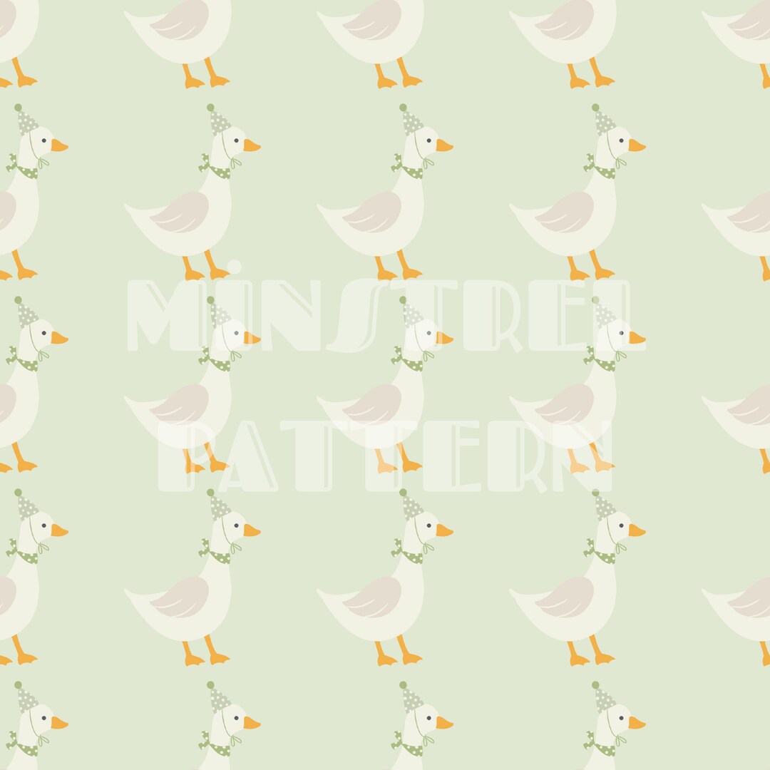 Coquette Ducks Seamless Pattern Files for Summer Fabric Sublimation ...