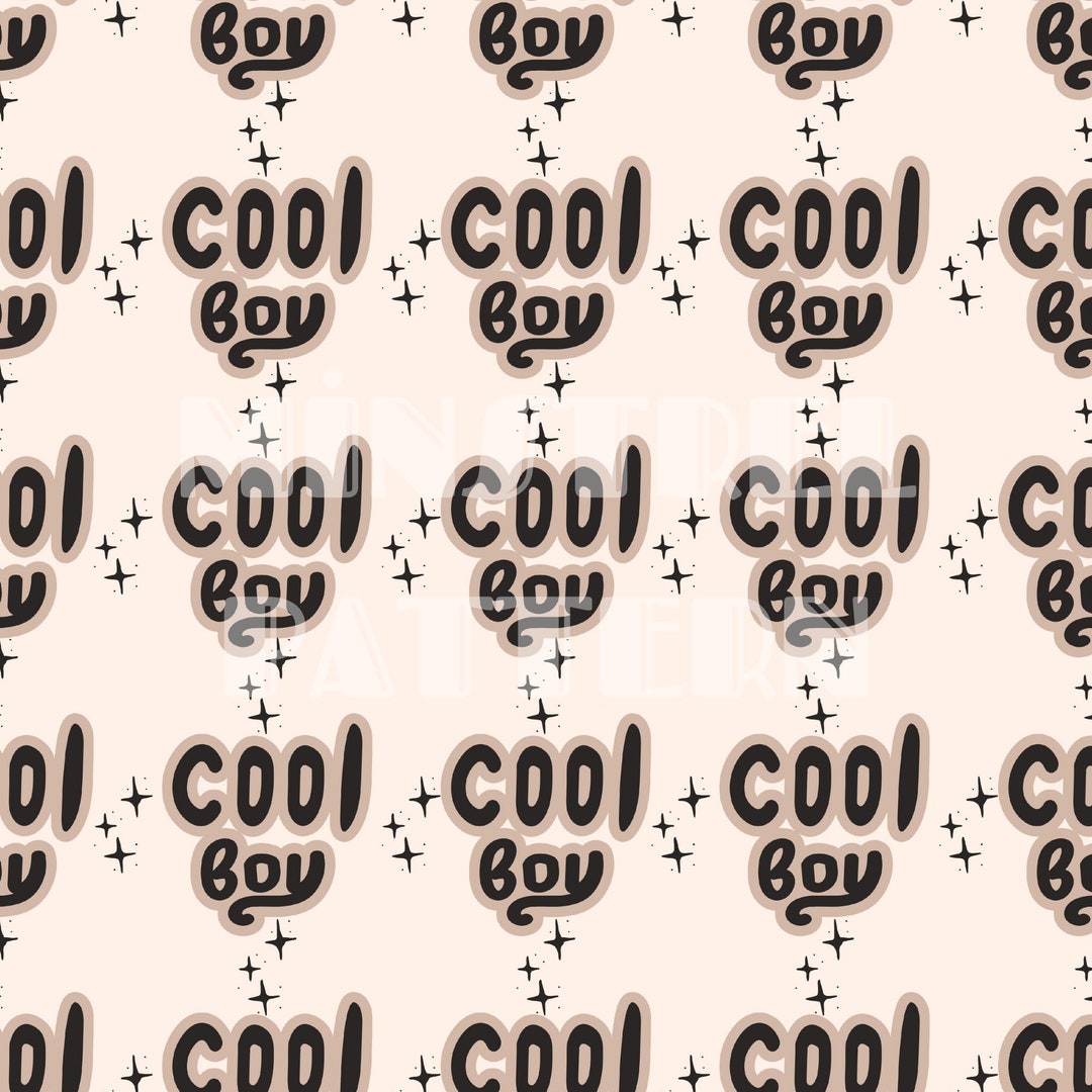 Cool Boy Seamless Pattern, Boys Seamless Files, Bright Star Fabric ...