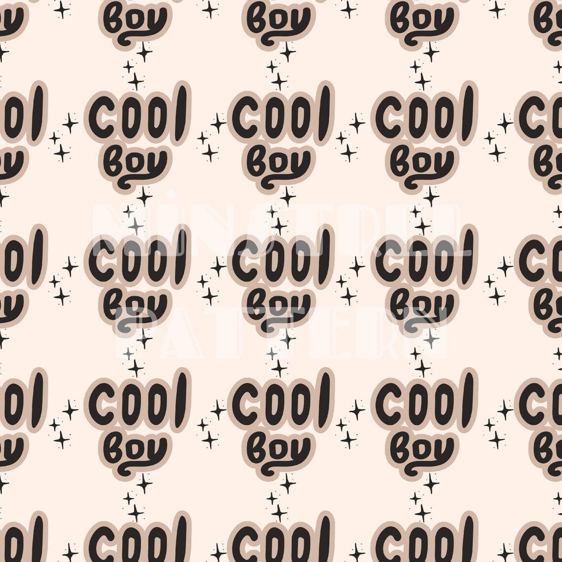 Cool Boy Seamless Pattern, Boys Seamless Files, Bright Star Fabric ...