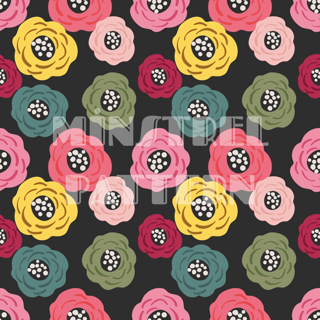 Bright Flower Seamless Pattern, Floral Fabric Printing Sublimation ...