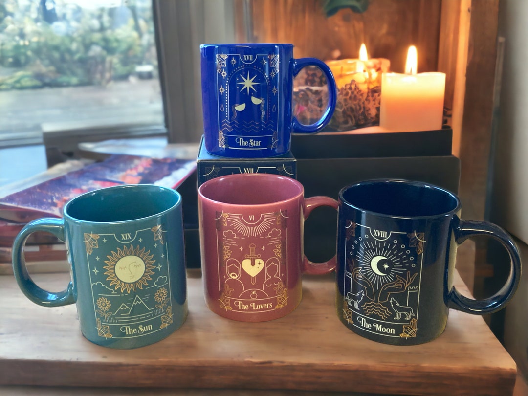 Tarot Deck Design Mugs the Star the Sun the Lovers or the Moon ...