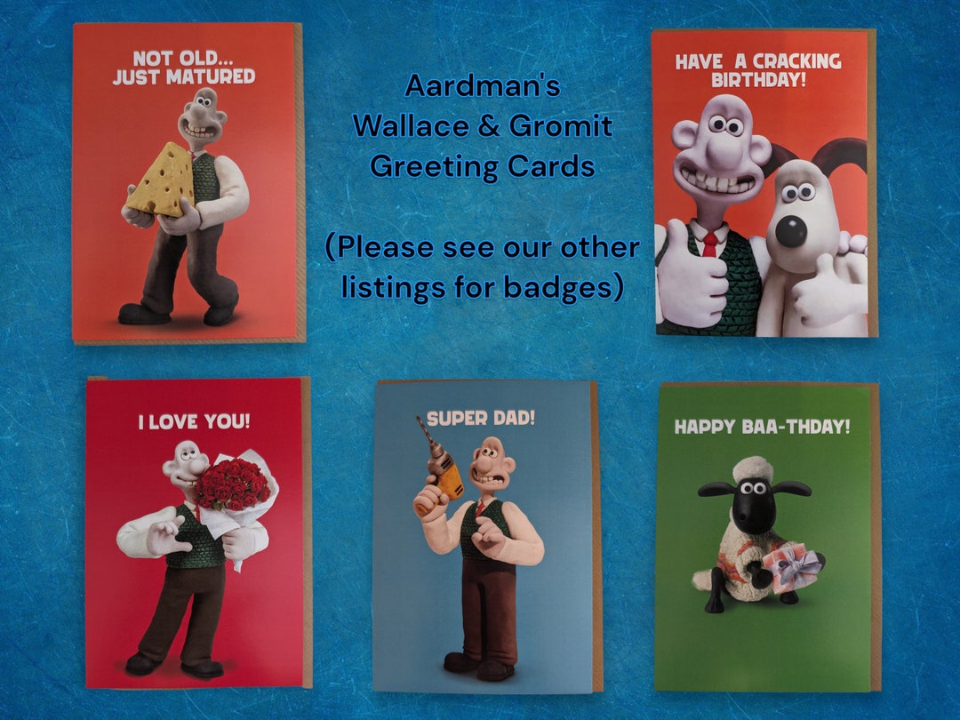 Aardman Animations Wallace & Gromit and Shaun the Sheep Greeting Cards ...