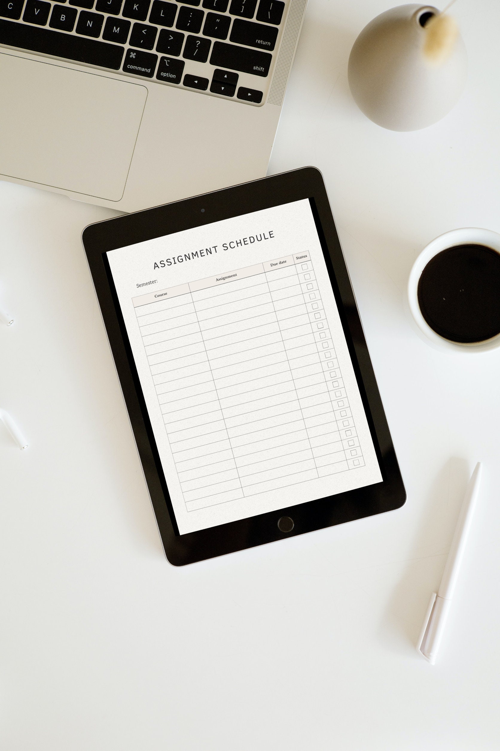 Assignment Schedule, University Planner, Homework, Instant Download ...