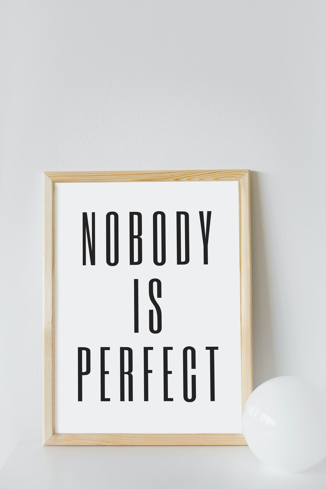 Nobody is Perfect Quote Print Posters Digital Download - Etsy