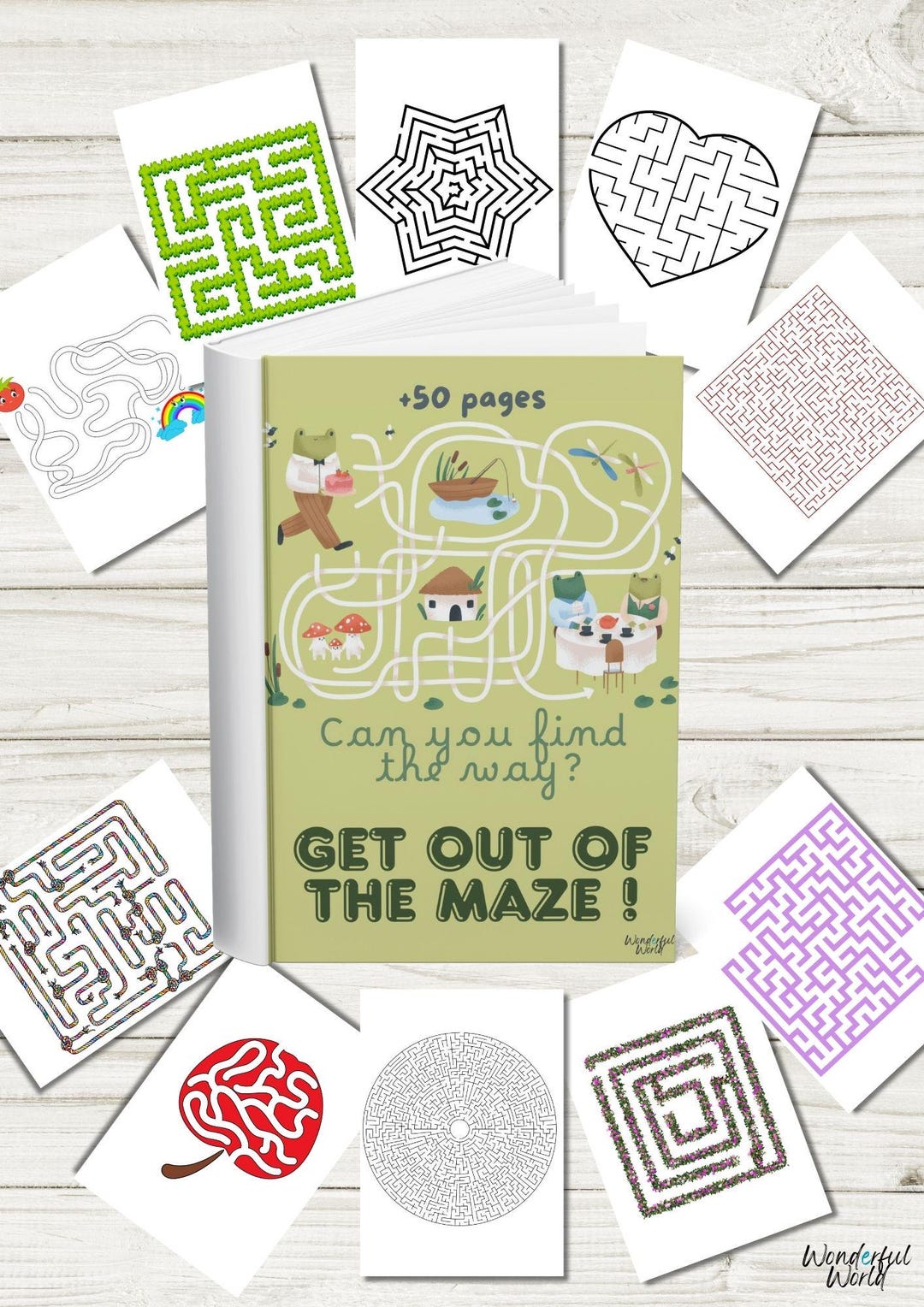 Maze Book / 50 Pages of Mazes / 4 Levels of Difficulty / Fun Guaranteed ...