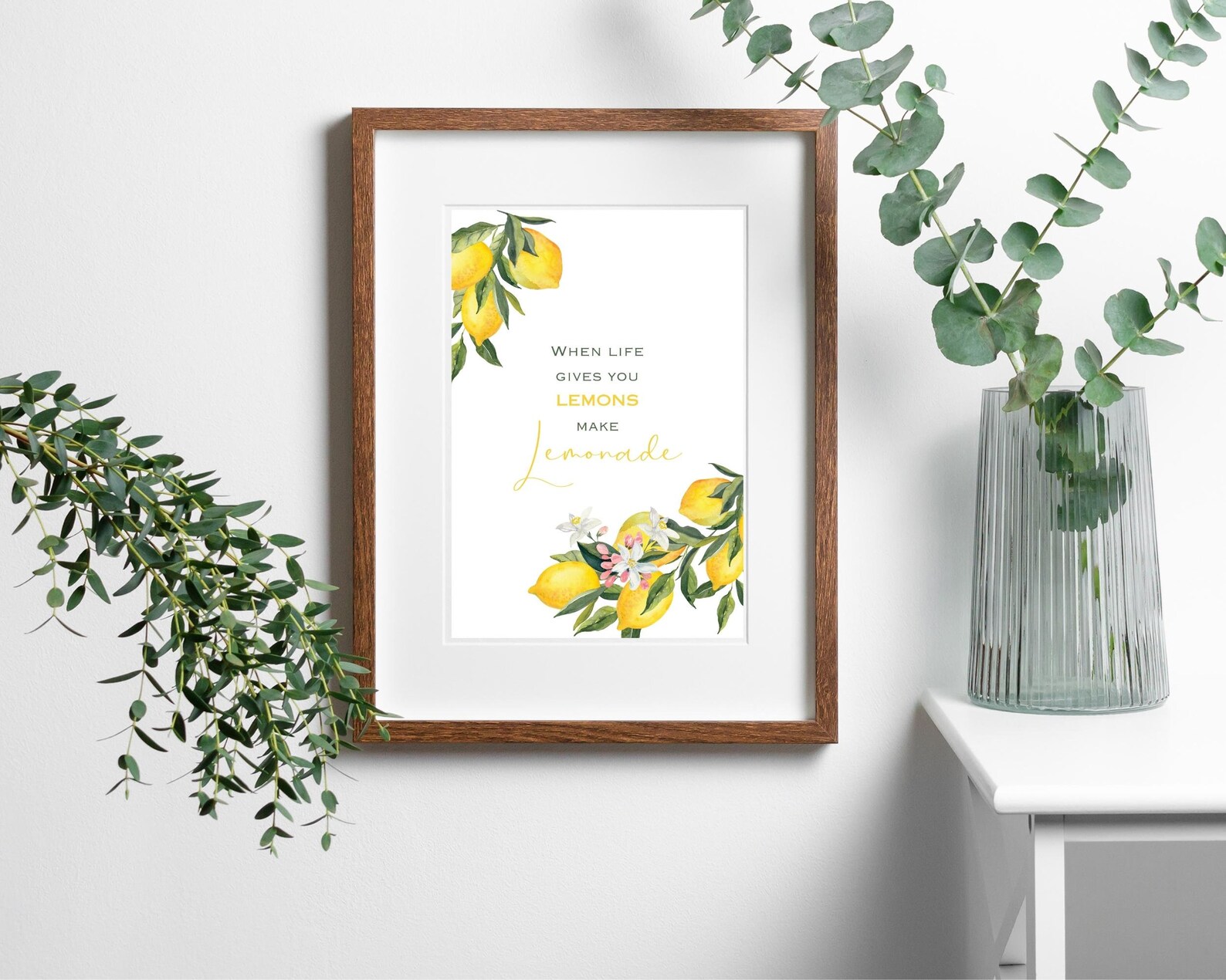 When Life Gives You Lemons Quote Printable, Make Lemonade, Kitchen and ...