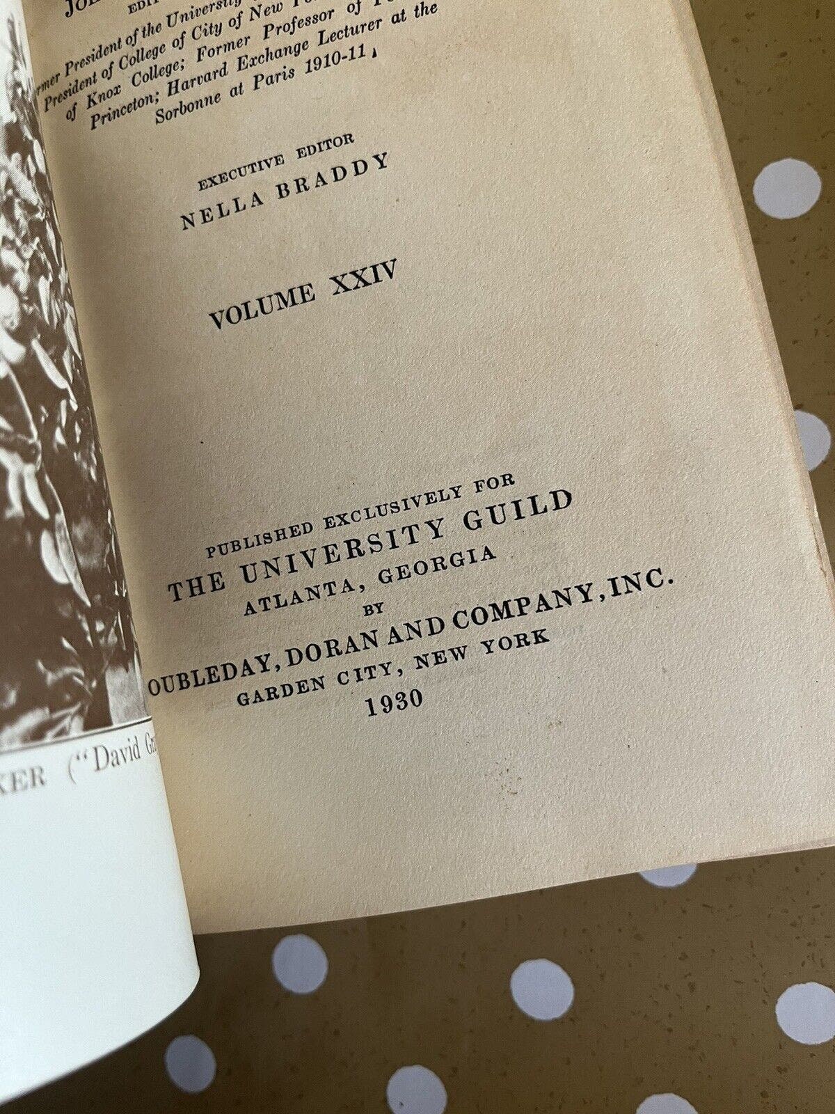 The University Library Doubleday 1930 Set of 3 Antiquarian Books Decor ...
