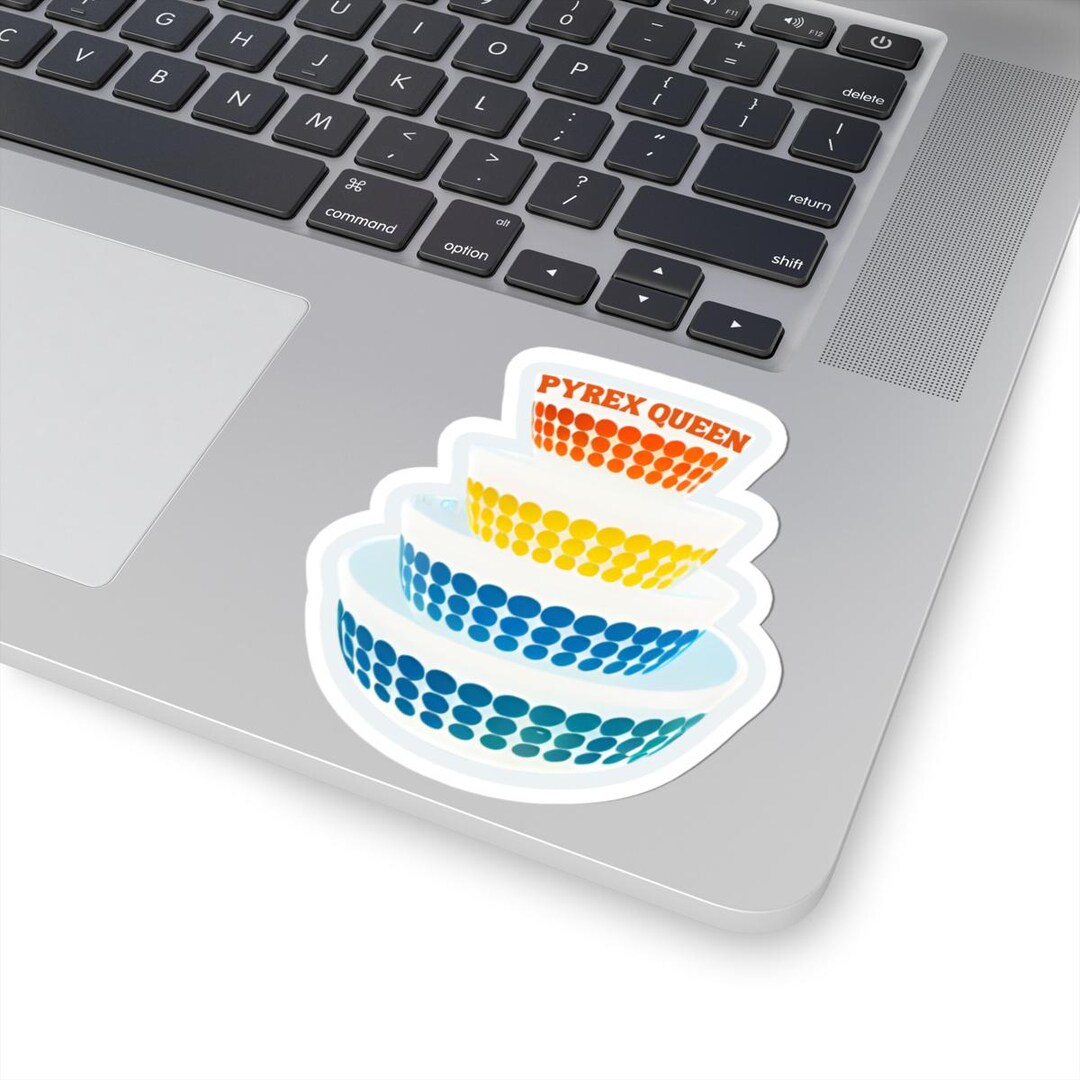 Pyrex Queen Kitchen Bowls Sticker, Colorful Retro Decal for Pyrex ...