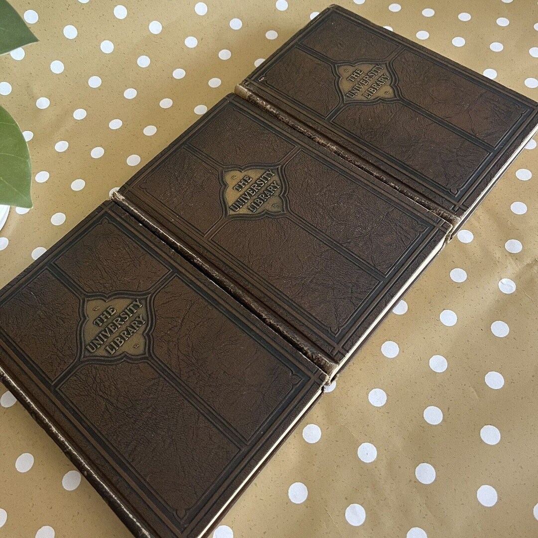 The University Library Doubleday 1930 Set of 3 Antiquarian Books Decor ...