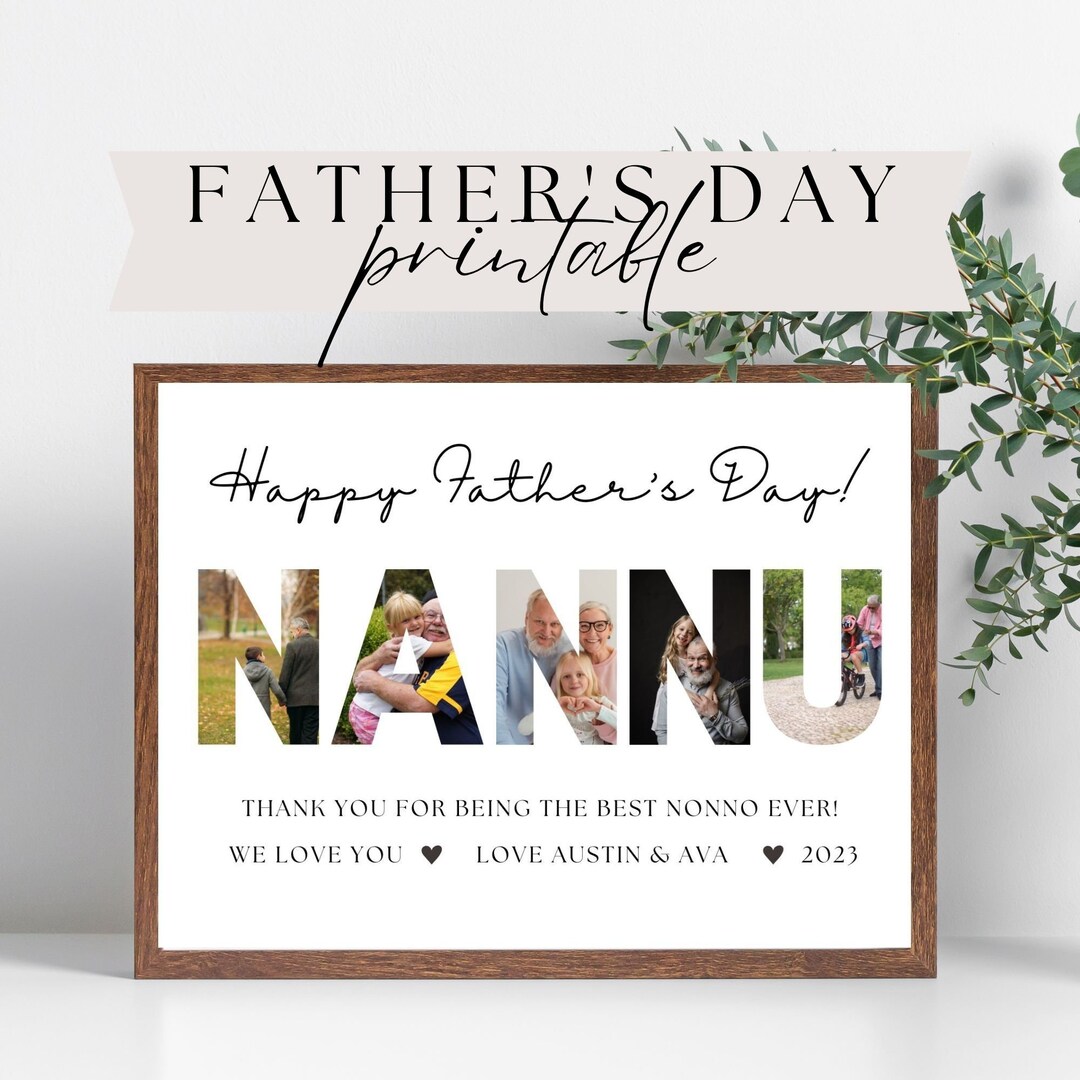 Father's Day Gift, Father's Day Gift for Nannu, Printable Nannu Gift ...