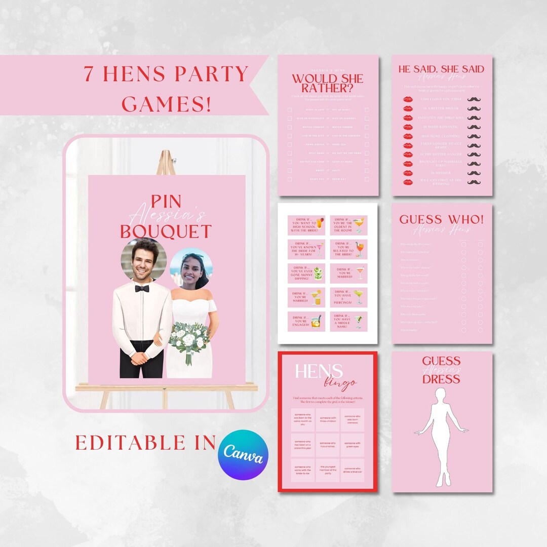 Hens Games Hen's Party Games Hens Pack Digital - Etsy