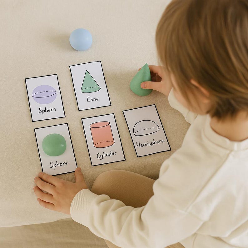 2D & 3D Shape Flashcards Printable | Montessori Maths Activity ...
