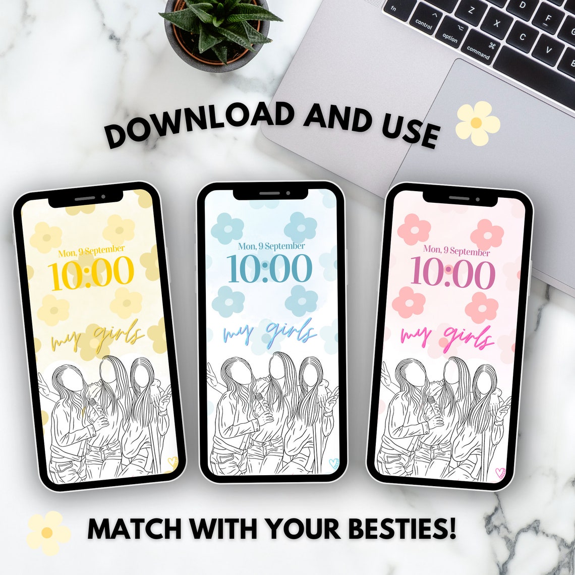 Friend Group Matching Wallpapers - Match Your Homescreen With Your Best ...