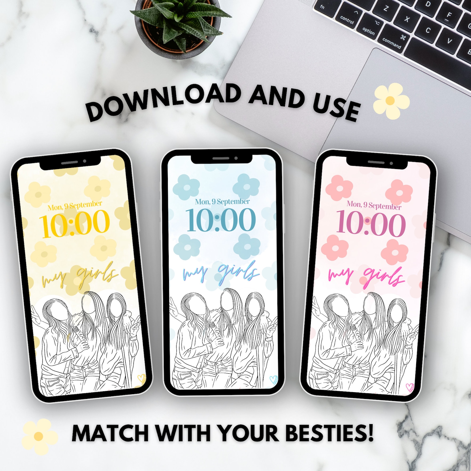 Friend Group Matching Wallpapers - Match Your Homescreen With Your Best ...