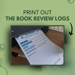 BOOK REVIEW LOG Printable - Book Review Logging Tracker - Fun Exercise ...