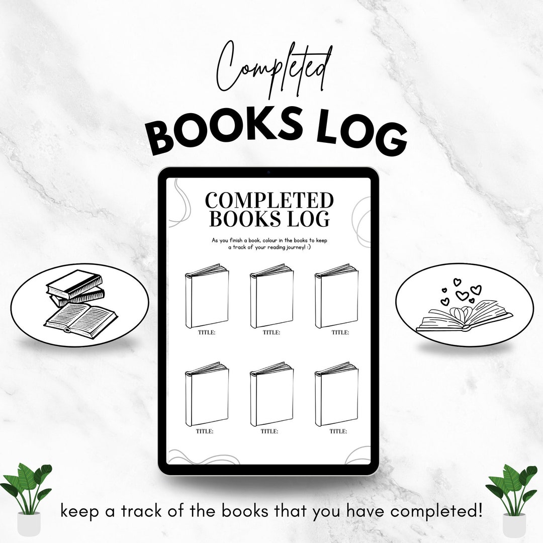 Completed Books Tracker Printable Log - Keep Track of the Books That ...