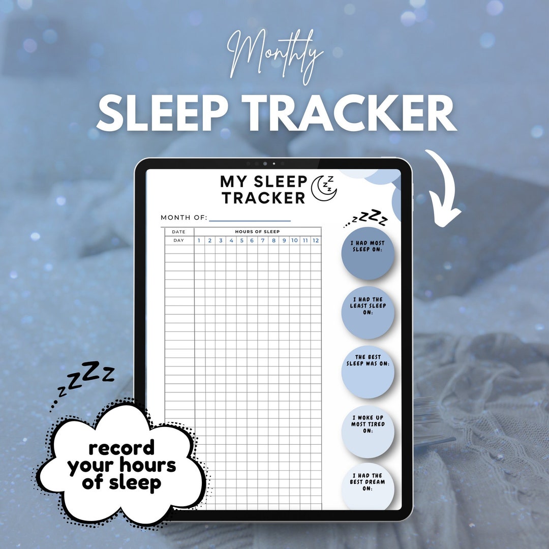 Printable Sleep Tracker - Record the Number of Hours That You Sleep ...