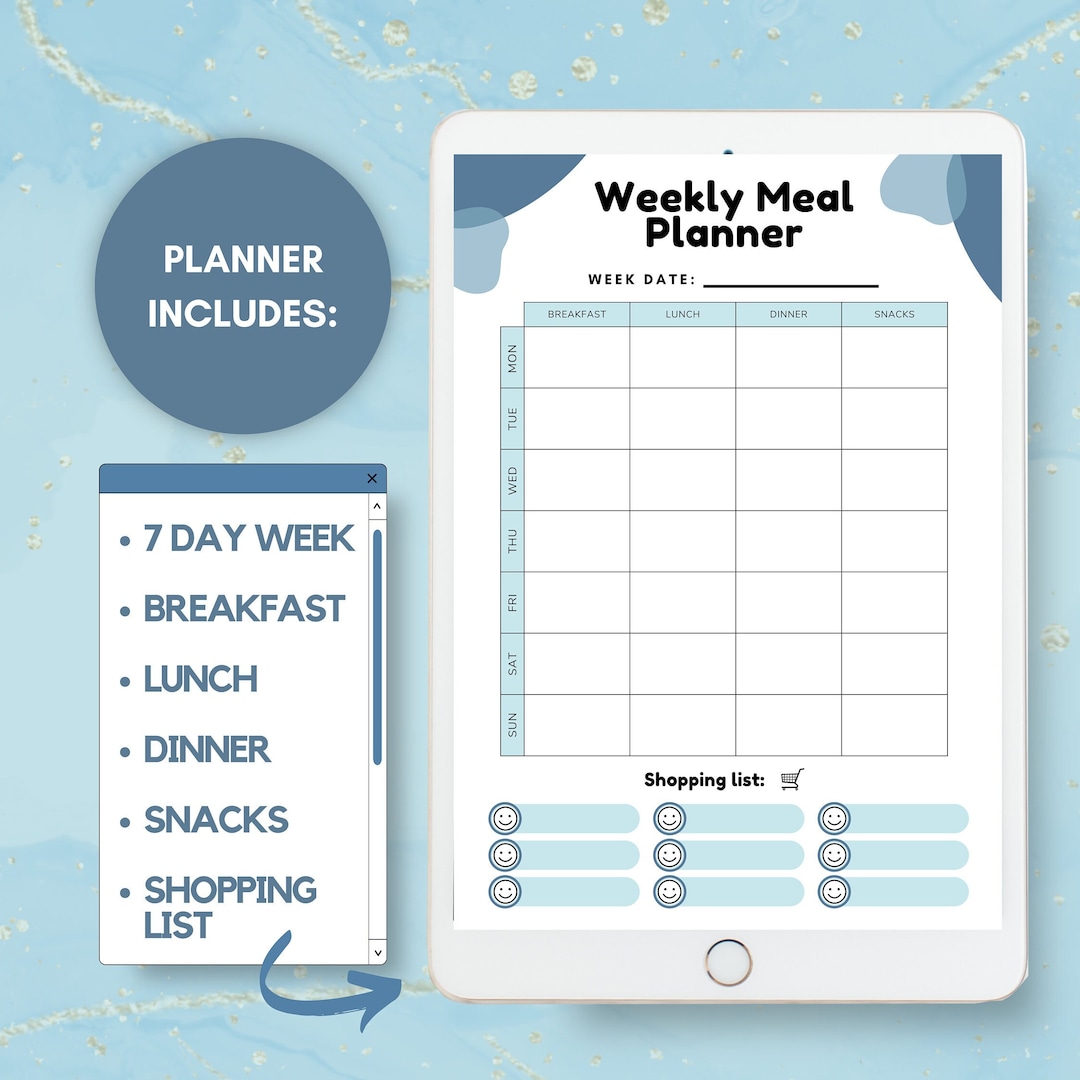 Weekly Meal Planner - Meal Prep Sheet :) - Plan Your Meals - Planner ...