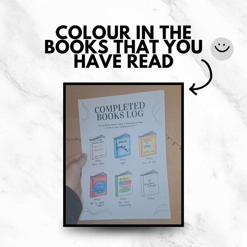 Completed Books Tracker Printable Log - Keep Track of the Books That ...