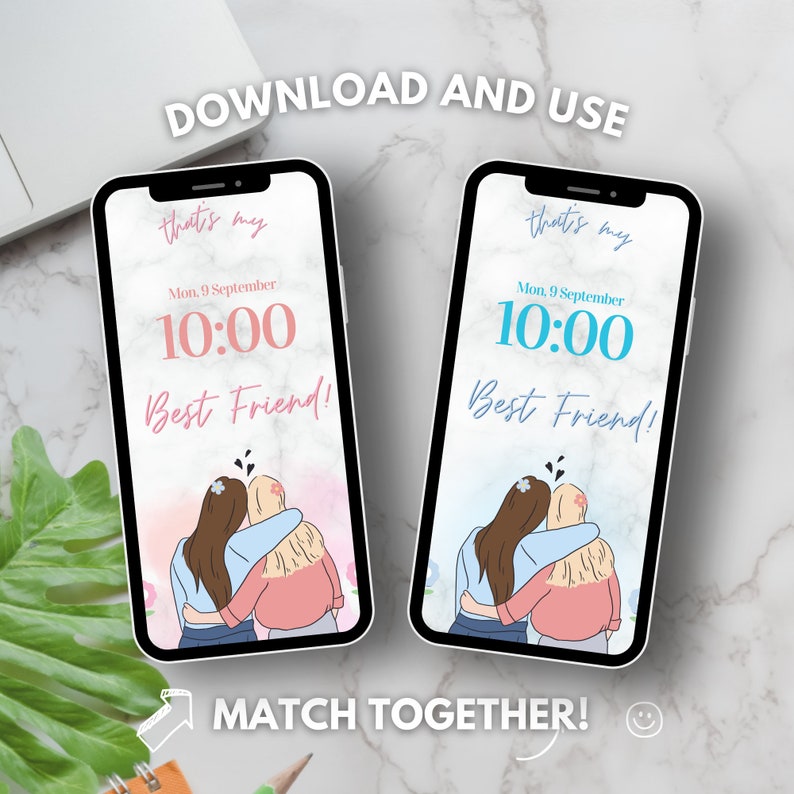 Best Friend Matching Wallpapers - Match Phone Wallpapers With Your ...