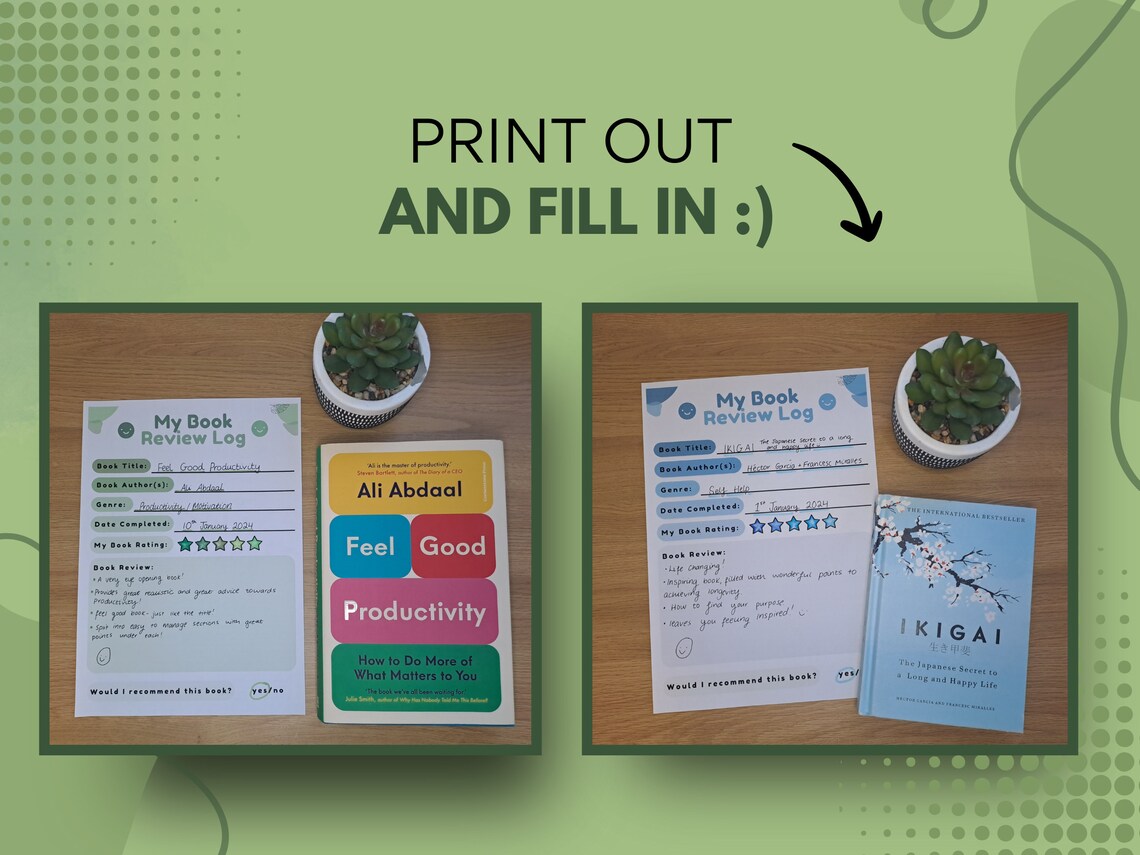 BOOK REVIEW LOG Printable - Book Review Logging Tracker - Fun Exercise ...