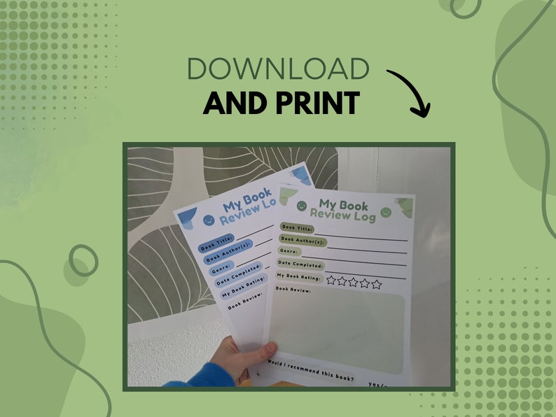 BOOK REVIEW LOG Printable - Book Review Logging Tracker - Fun Exercise ...