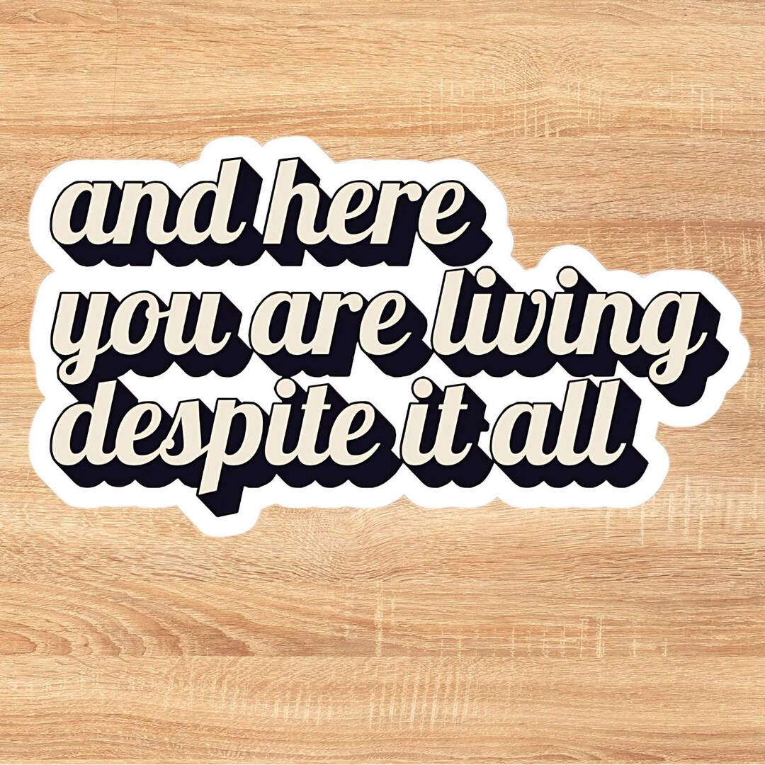 Motivation Sticker, Inspirational Quote Sticker, Laptop Sticker, Water ...