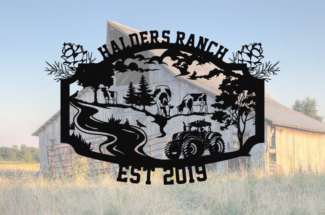 Personalized Farm House Sign,ranch House Metal Sign, Custom Farm Sign ...