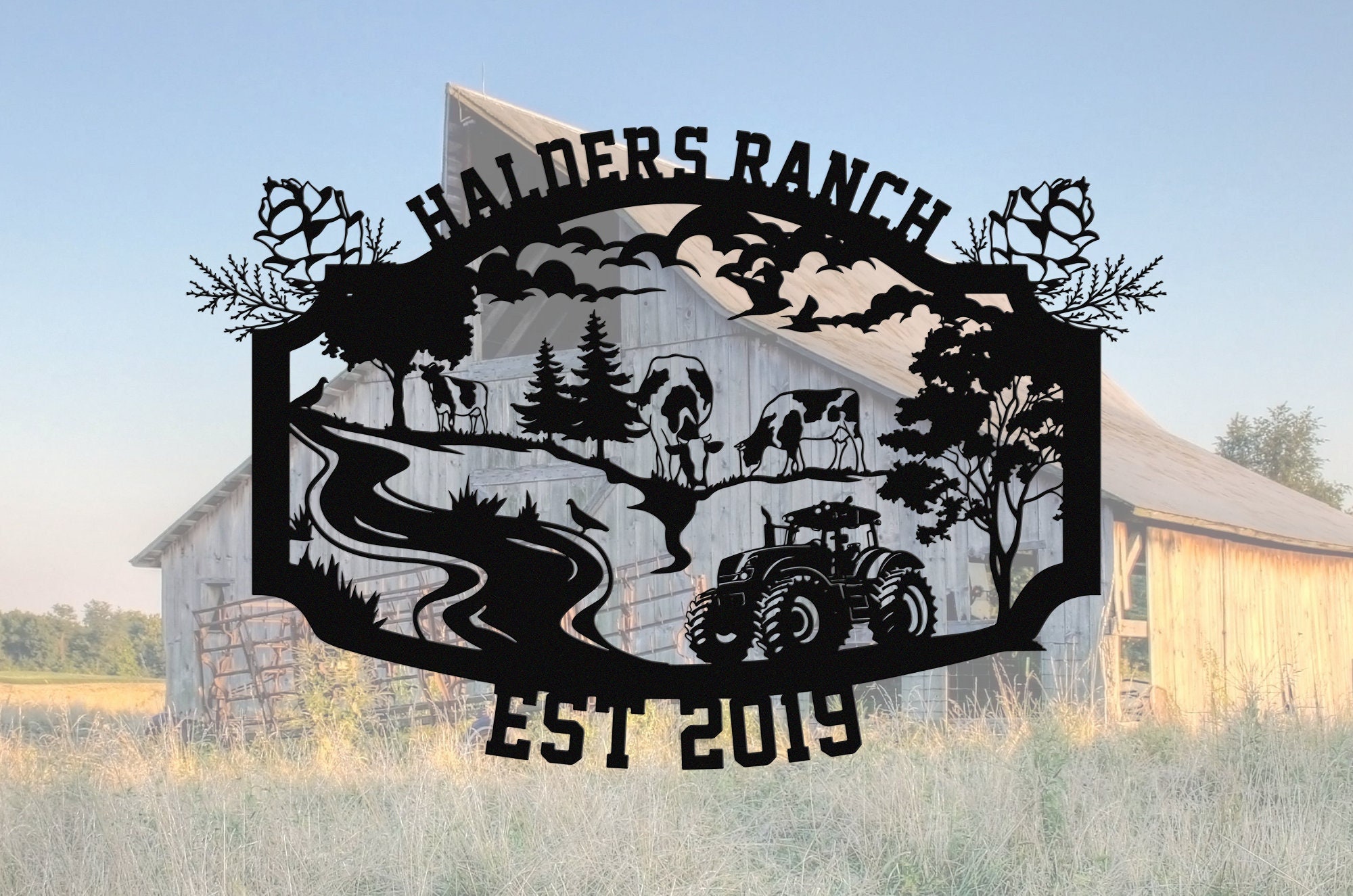 Personalized Farm House Sign,ranch House Metal Sign, Custom Farm Sign ...