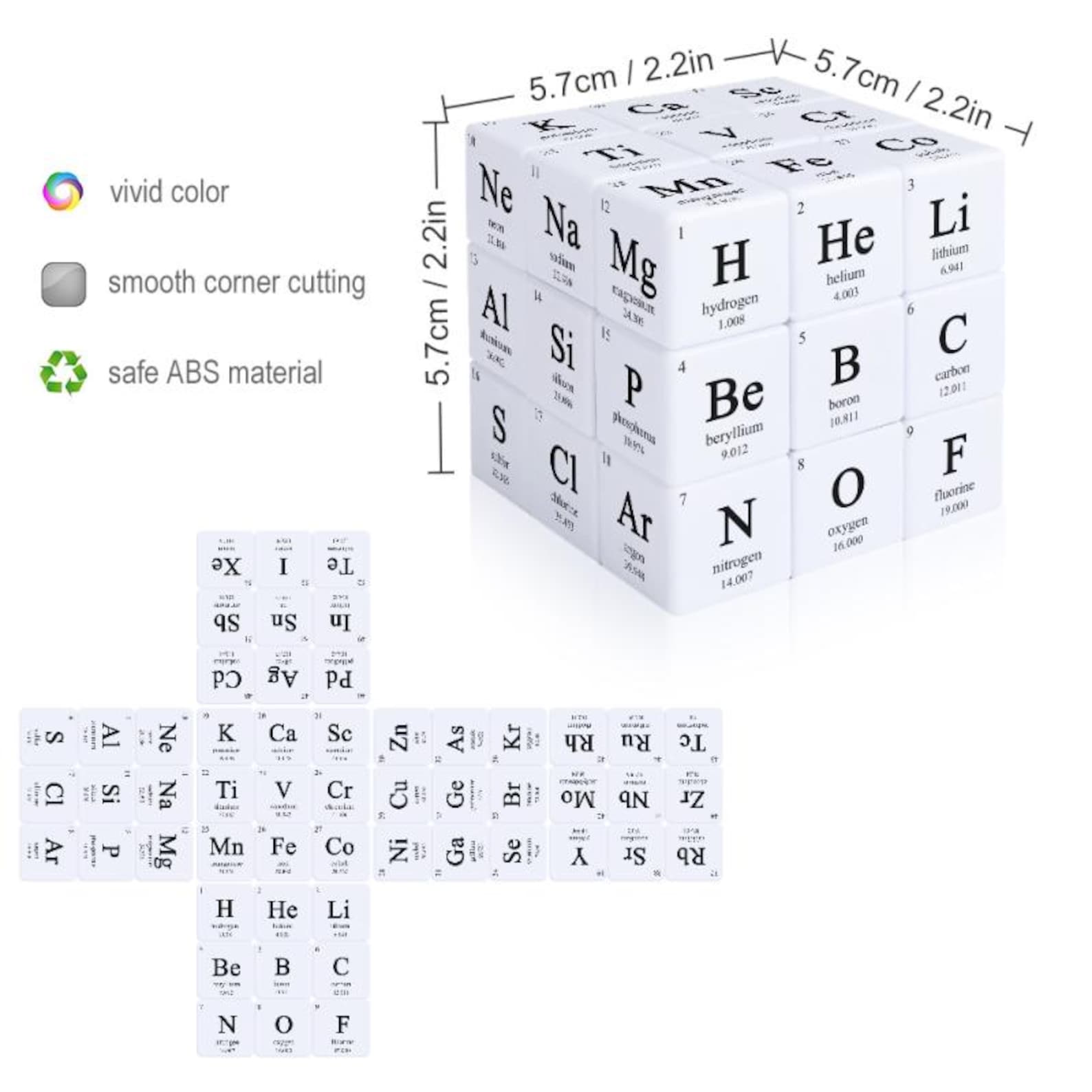 Personalized Rubik's Cube Periodic Table of Elements,custom Chemistry ...