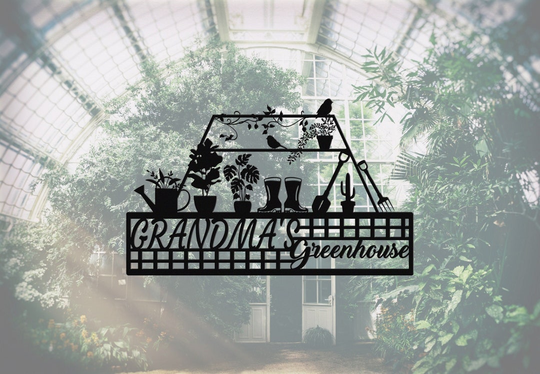Personalized Greenhouse Name Sign,custom Garden Plaque,garden Metal ...