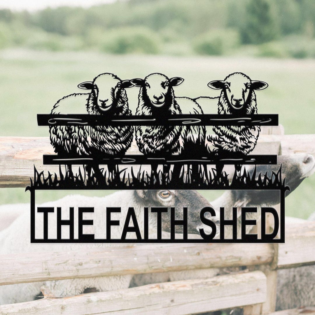 Personalized Sheep Metal Sign, Custom Goat Farm Sign, Goat Sheep Metal ...