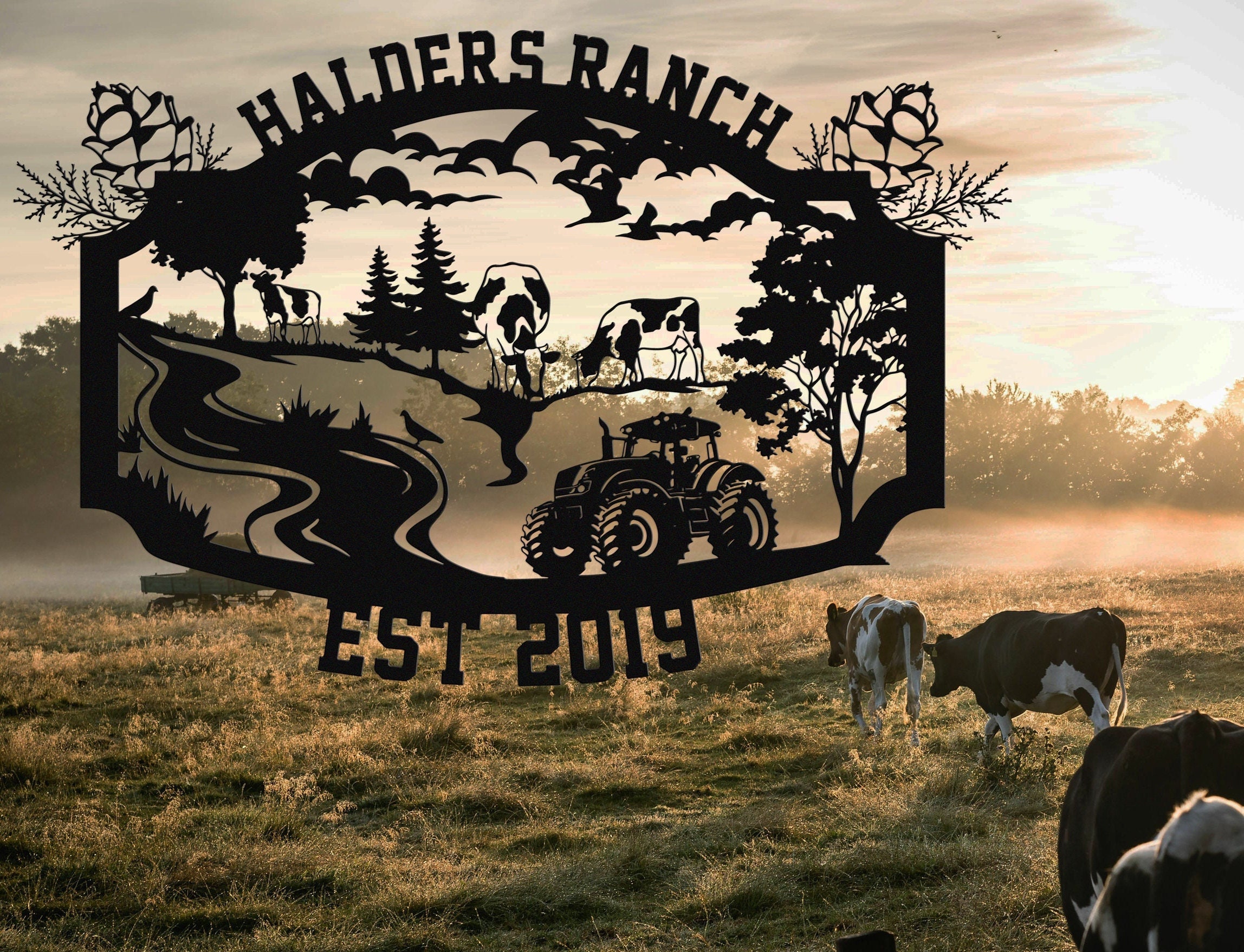 Personalized Farm House Sign,ranch House Metal Sign, Custom Farm Sign ...