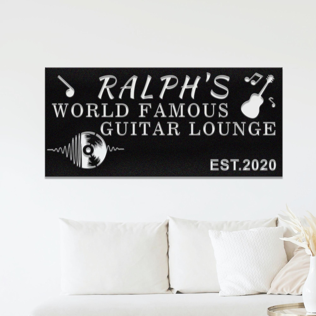 Personalized Guitar Metal Wall Art Sign,custom Guitar Metal Sign,guitar ...