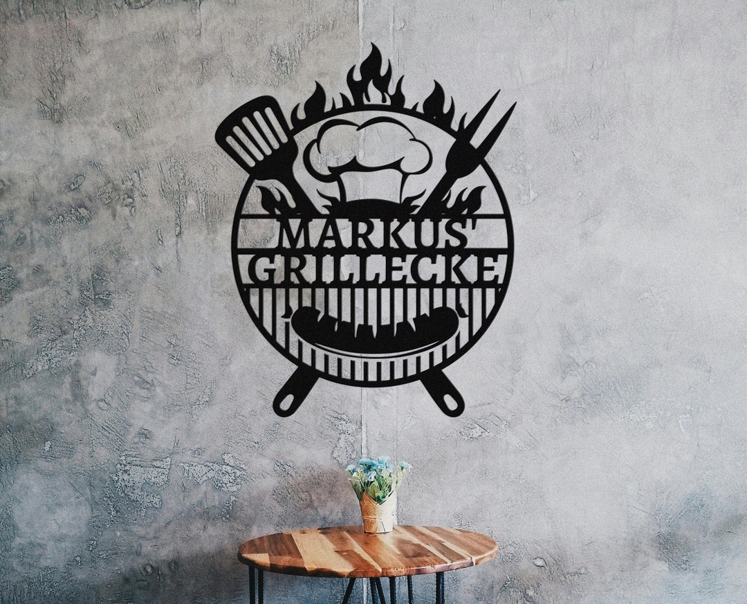 Personalized Grill Metal Sign,unique BBQ Grill Sign,outdoor Kitchen ...