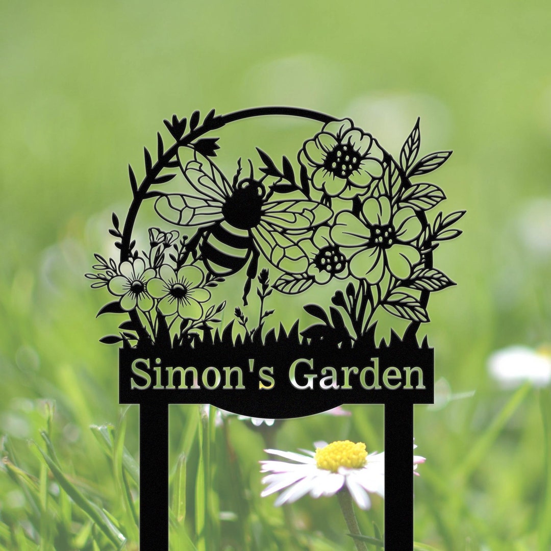 Personalized Honey Bee Sign, Custom Bee Hive Metal Sign, Metal Bee ...