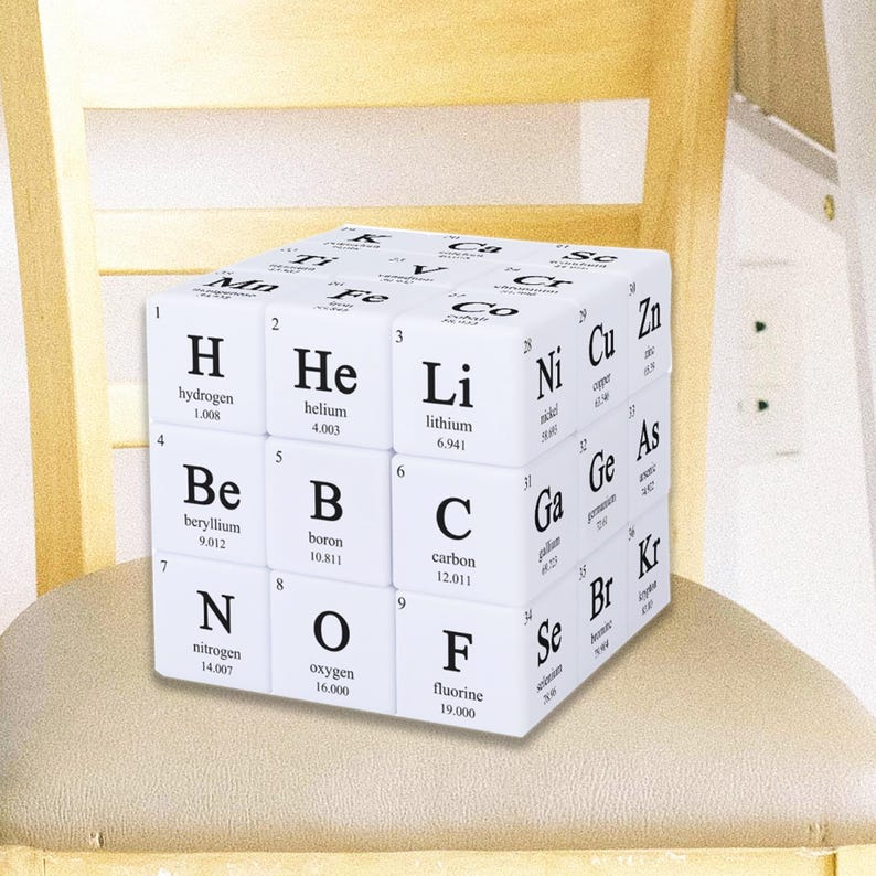 Personalized Rubik's Cube Periodic Table of Elements,custom Chemistry ...