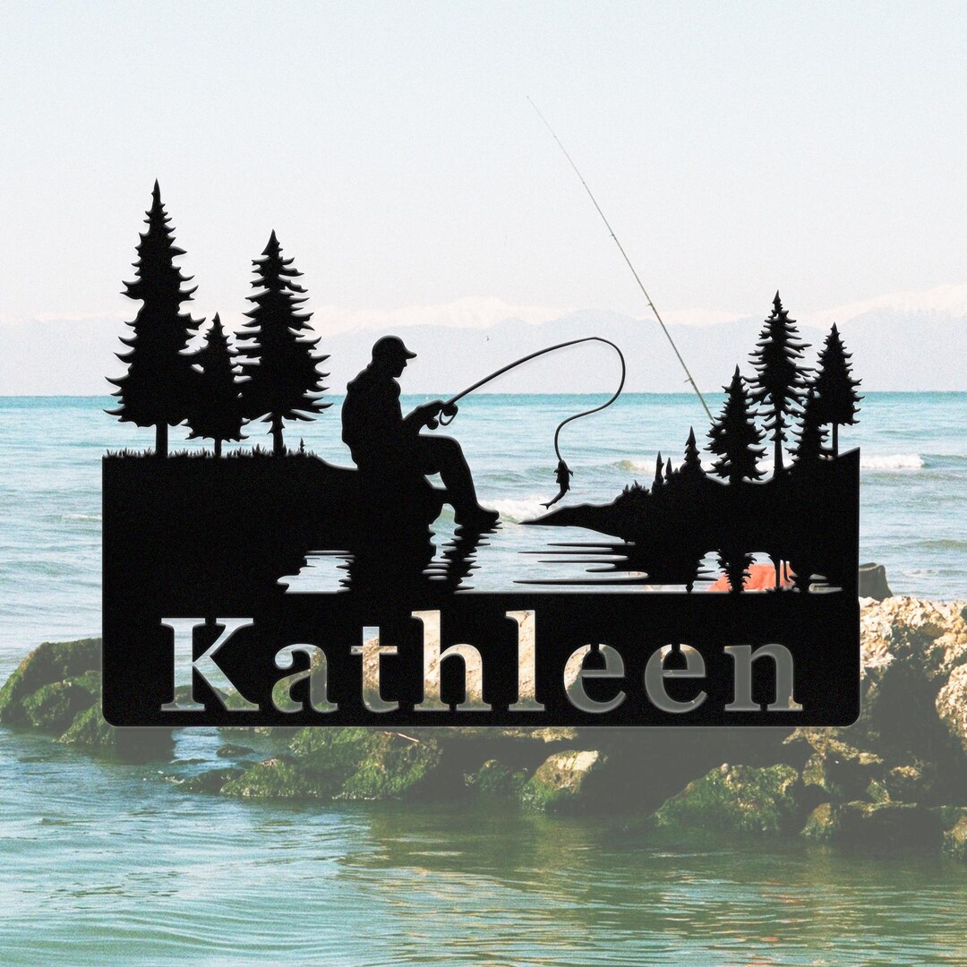 Personalized Name Fishing Metal Sign, Custom Fishing Sign, Best Fishing ...