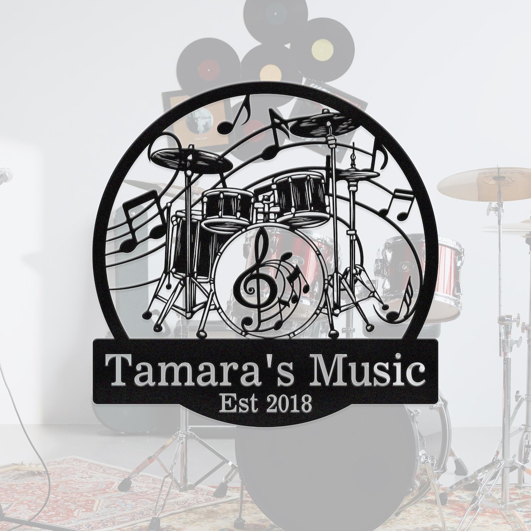 Personalized Drummer Metal Wall Art,custom Drummer Metal Wall Sign ...