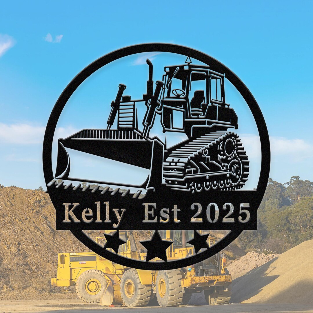 Personalized Skidsteer Name Sign, Custom Skid Steer Driver Metal Sign ...