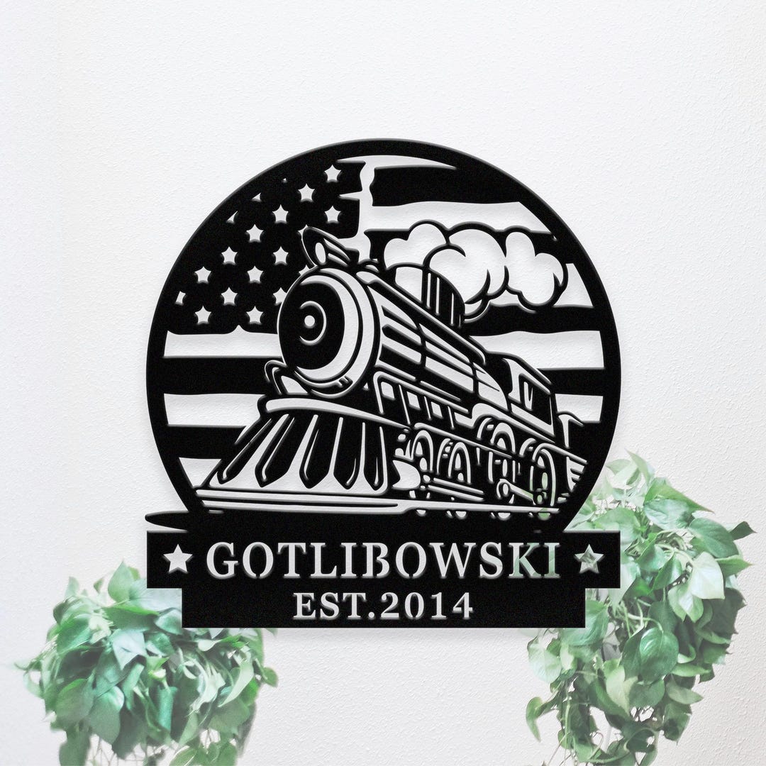 Personalized Train Name Sign, Custom Name Train Metal Sign, Train Room ...
