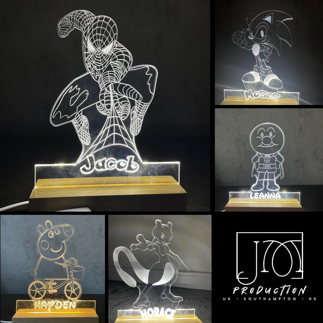 USB Cartoon Character Night Light - Etsy