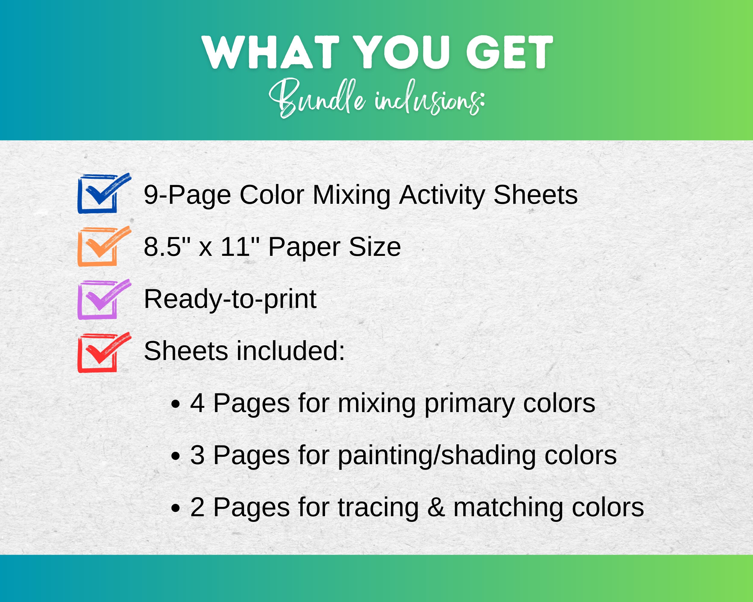 Toddler Activities Printable, Color Mixing, Printable Activity for Kids ...