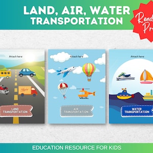 Matching Transportation Worksheet for Kindergarten - Etsy